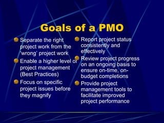 Setting up a pmo | PPT