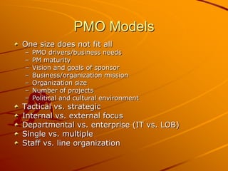 Setting Up A Project Management Office | PPTX