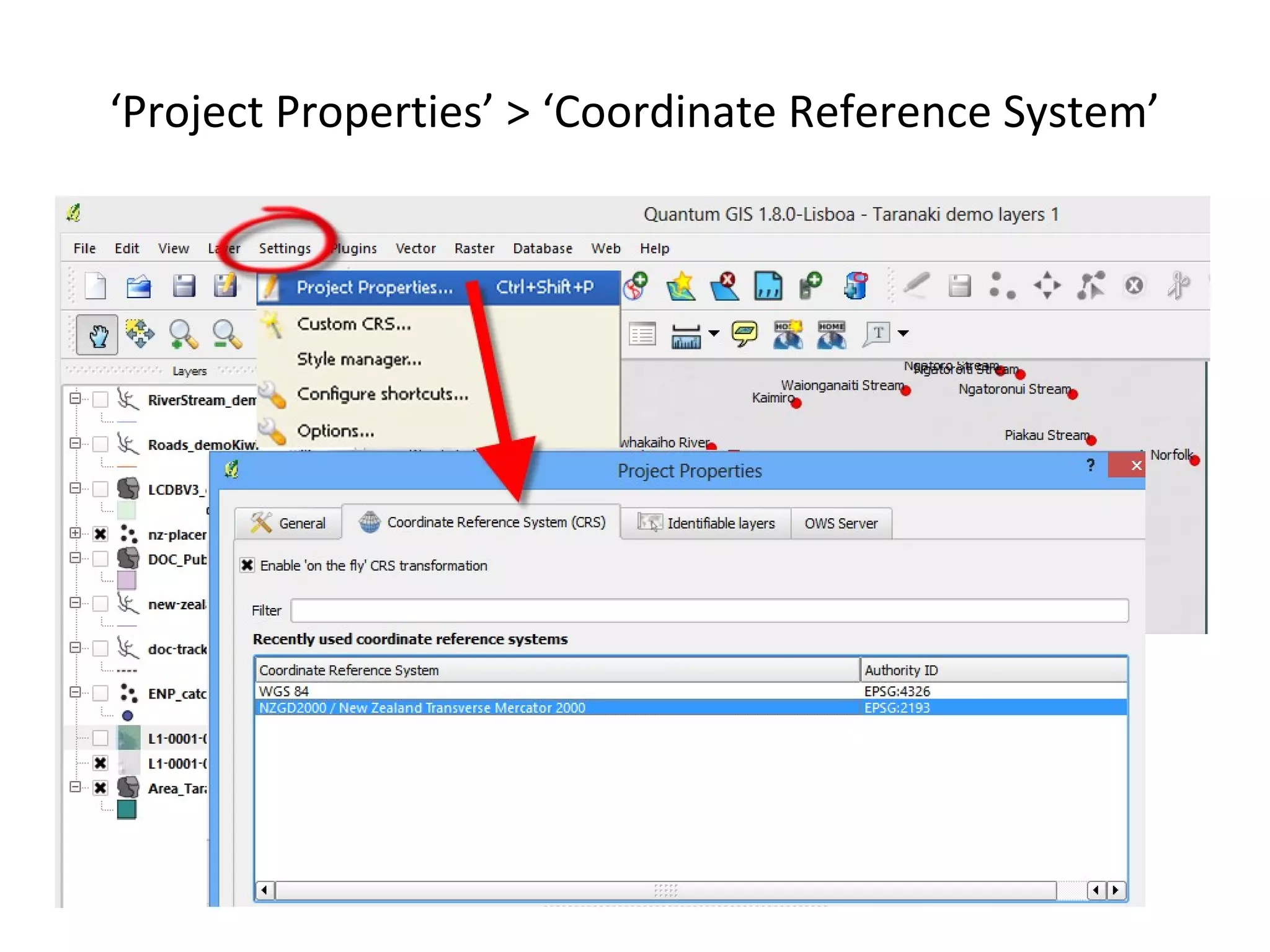 Setting up a QGIS project for NZ | PPT