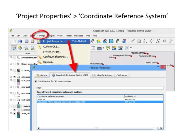 Setting up a QGIS project for NZ | PPT