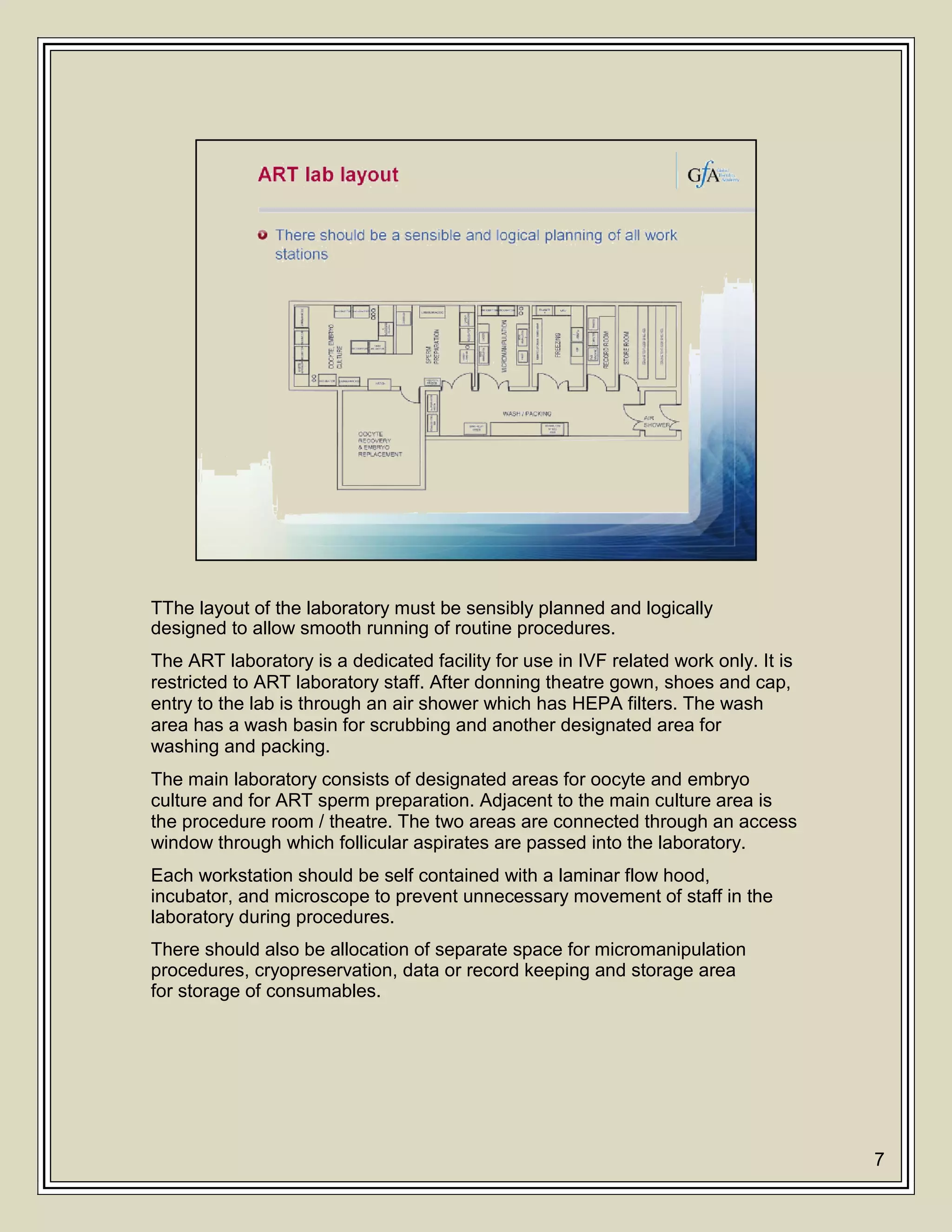 Setting up ART ,IVF laboratory standards -Artificial Reproductive ...