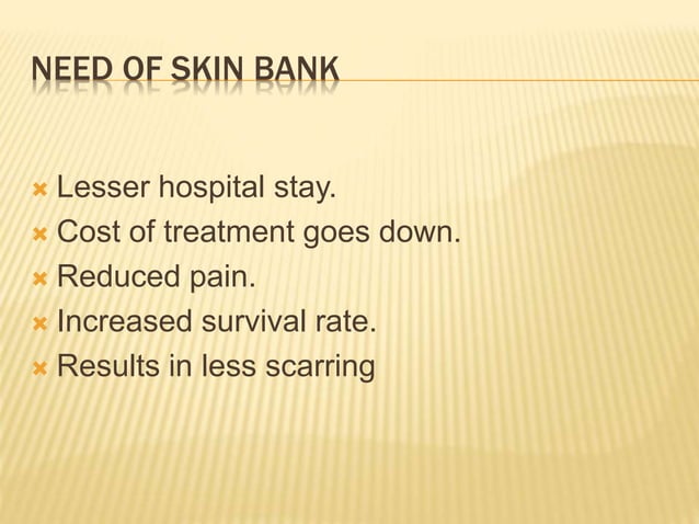 Setting up a Skin Bank | PPTX