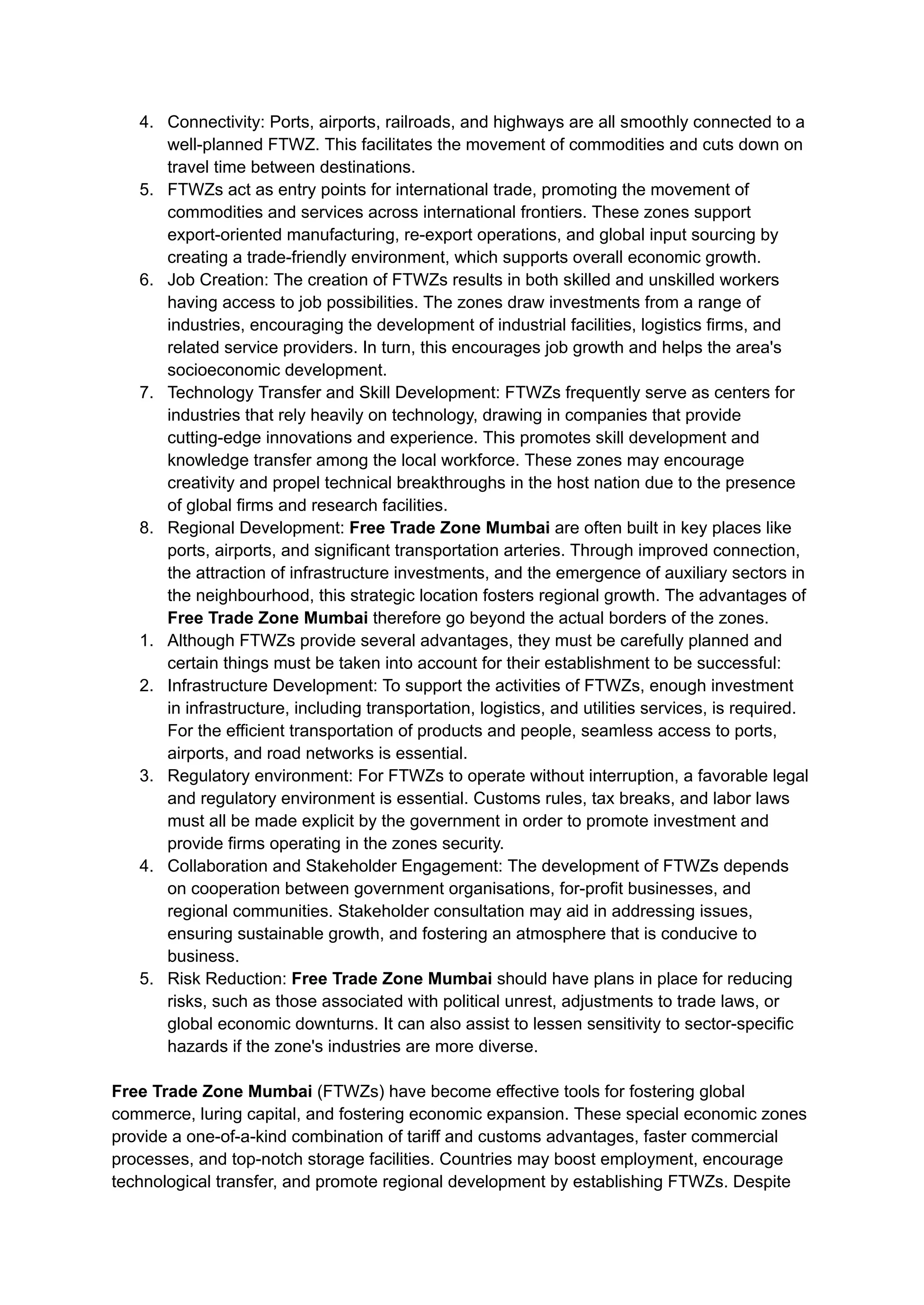 Setting Up A Special Economic Zone In The Form Of Free Trade And ...