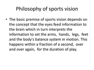 Setting up a sports vision practice | PPTX
