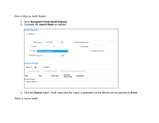 Setting up audits and audit reports Fusion Cloud | DOCX