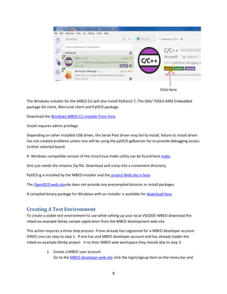 Setting up a vscode development environment for mbed 5 application using the gcc tool chain on ...