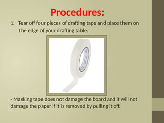 ENGINEERING DRAWING (setting up drawing table) | PPT