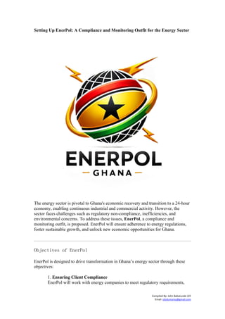 Proposal for Setting up of EnerPol in Ghana | PDF