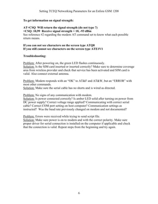 Settingupgsm1208modem | PDF
