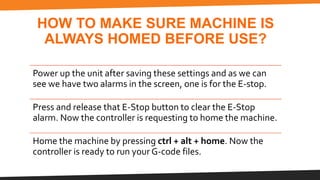 Setting Up Homing on CNC | PPTX