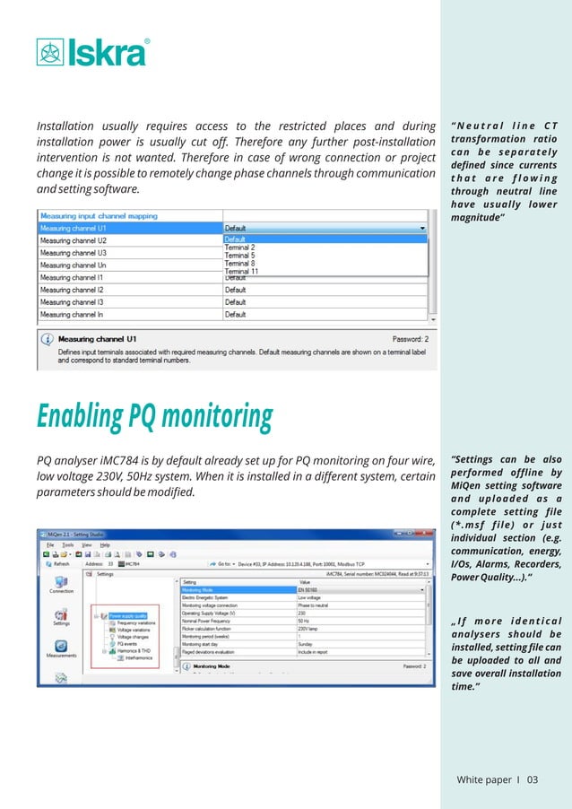 Setting up iMC784 for a proper PQ monitoring | PDF | Computing | Technology & Computing