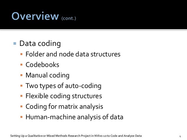 Setting Up a Qualitative or Mixed Methods Research Project in NVivo