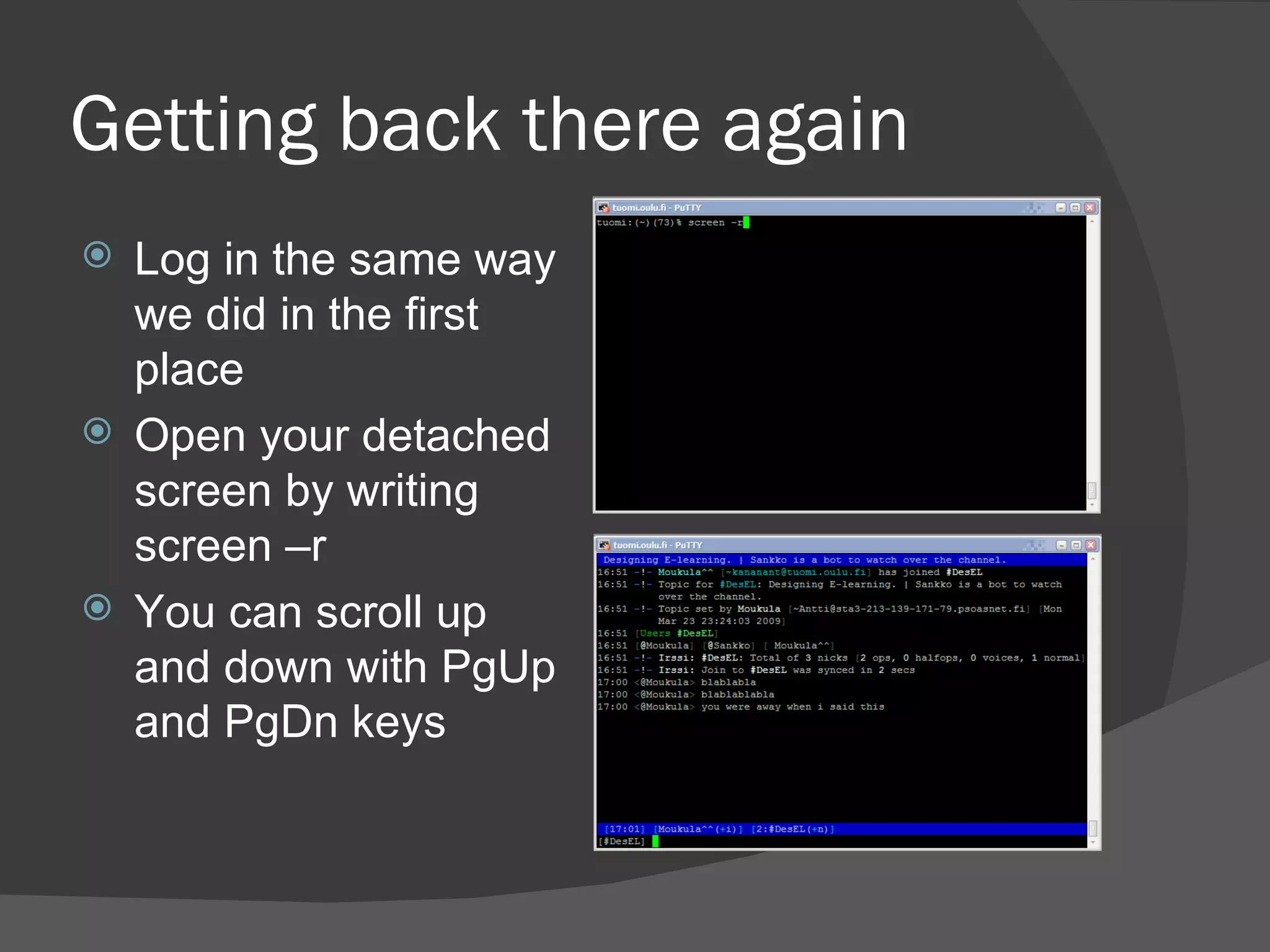 Setting Up Irssi | PPT