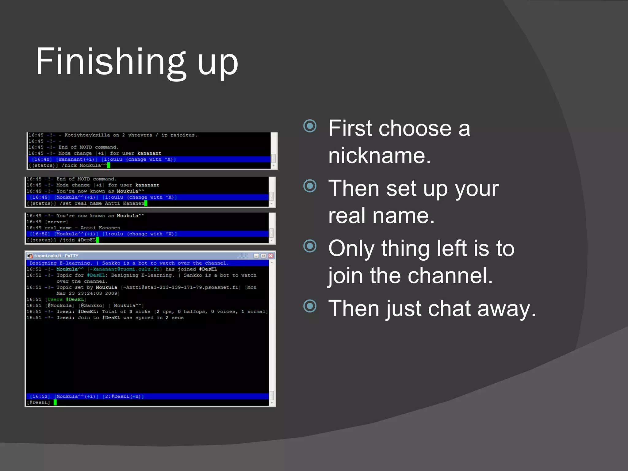Setting Up Irssi | PPT