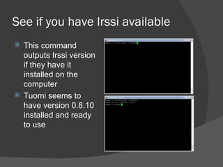 Setting Up Irssi | PPT