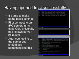 Setting Up Irssi | PPT