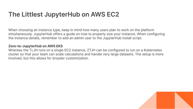 Setting up JupyterHub on AWS | PDF