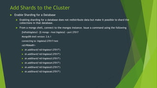 Setting up mongodb sharded cluster in 30 minutes | PPT