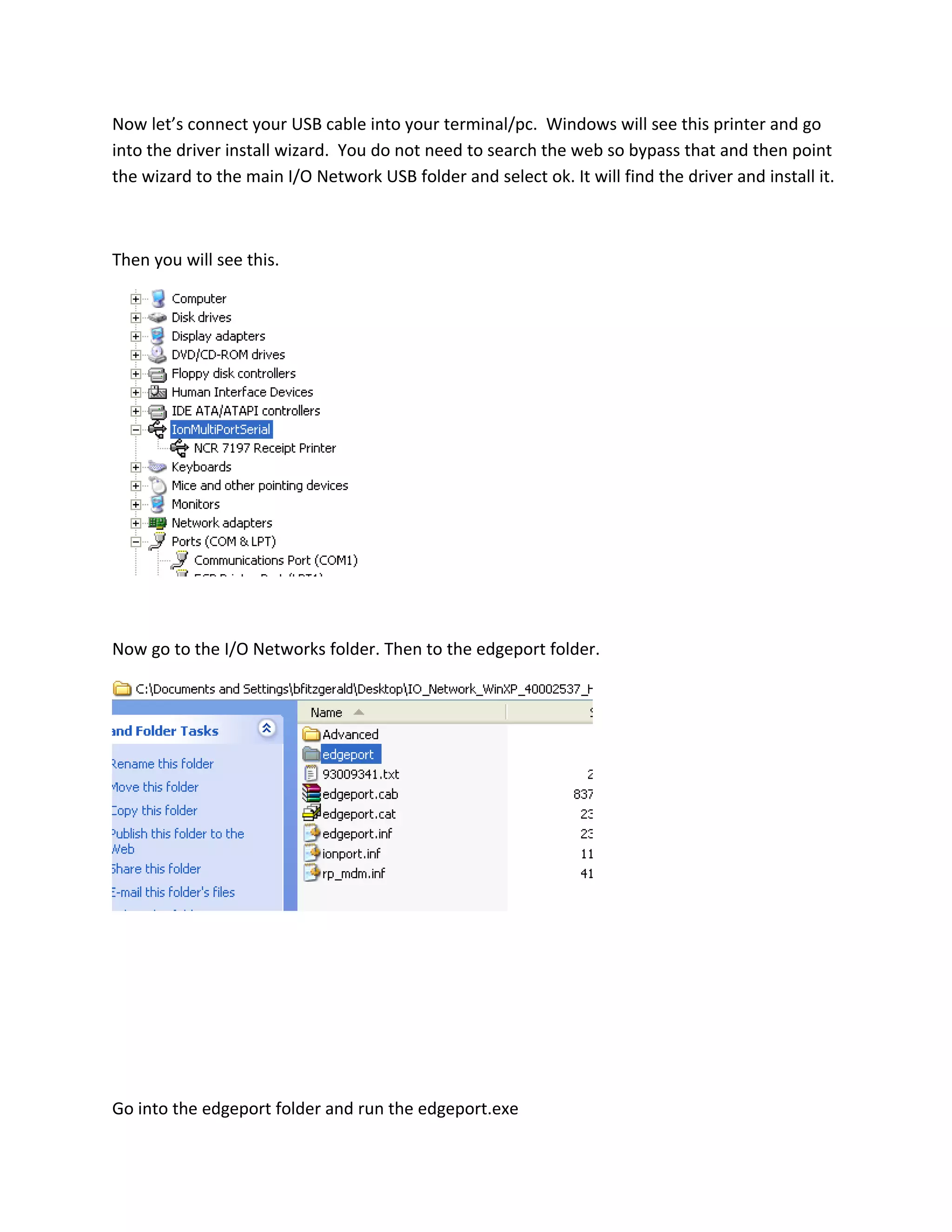 Setting up ncr 7197 usb for use with opos | DOC