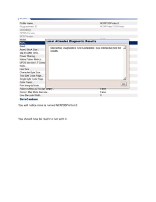 Setting up ncr 7197 usb for use with opos | DOC