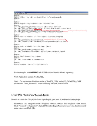 Setting up an odi agent | PDF