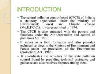 central board for the prevention and control of air pollution | PPT