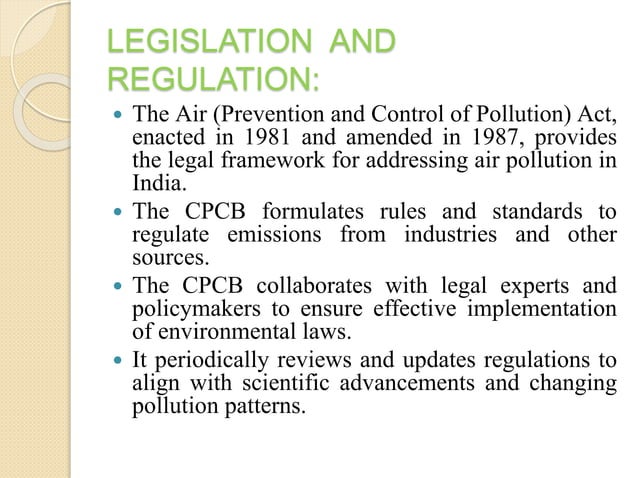 central board for the prevention and control of air pollution | PPT