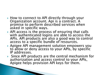 Setting up organization with api access | PPT