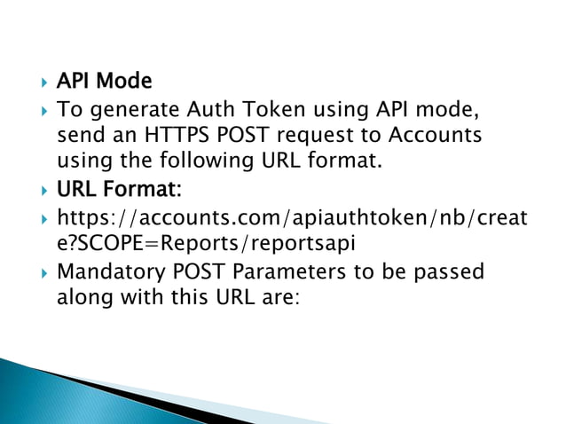 Setting up organization with api access | PPT