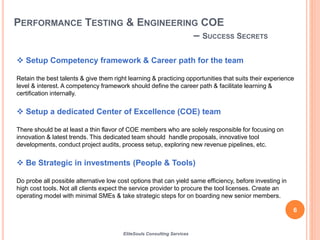 Setting up Performance Testing & Engineering COE - Top 10 success ...