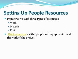 Setting up resources | PPT