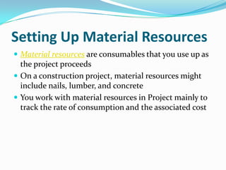 Setting up resources | PPT