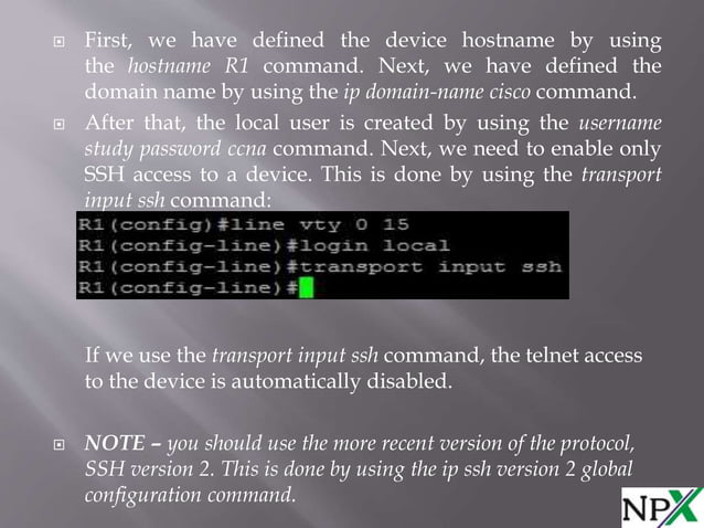 Setting Up Ssh Pptx Information And Network Security Computing