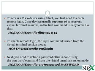Setting up telnet | PPTX