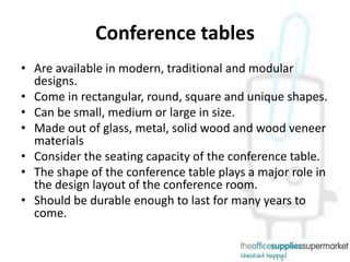 Setting up the perfect conference room | PPTX