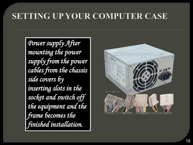 Setting Up Your Computer Case Ppt