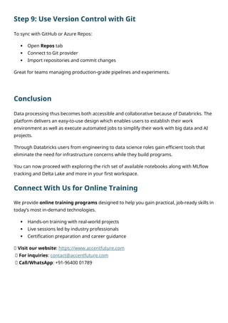 Databricks Online Training | Databricks Online Course | DOCX