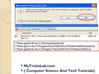 Setting up your first open gl program | PPT