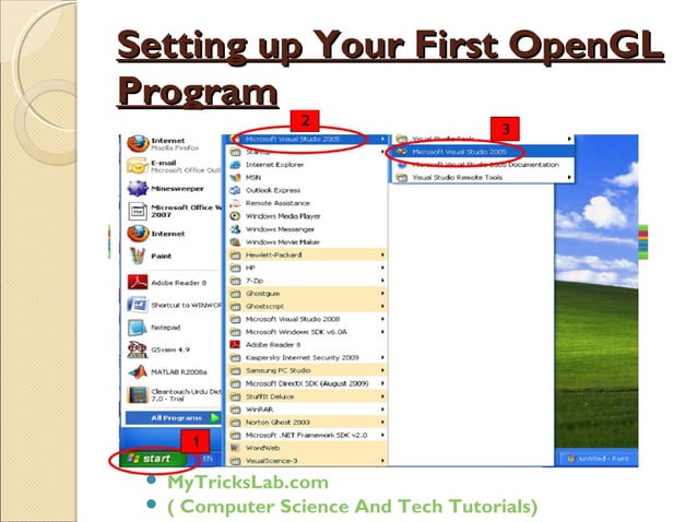 Setting up your first open gl program | PPT