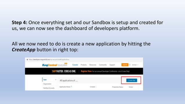 Setting up your ring central sandbox in steps | PPTX | Cloud Computing | Internet