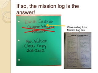 Setting up your science notebook | PPT