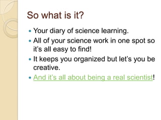 Setting up your science notebook | PPT | Education
