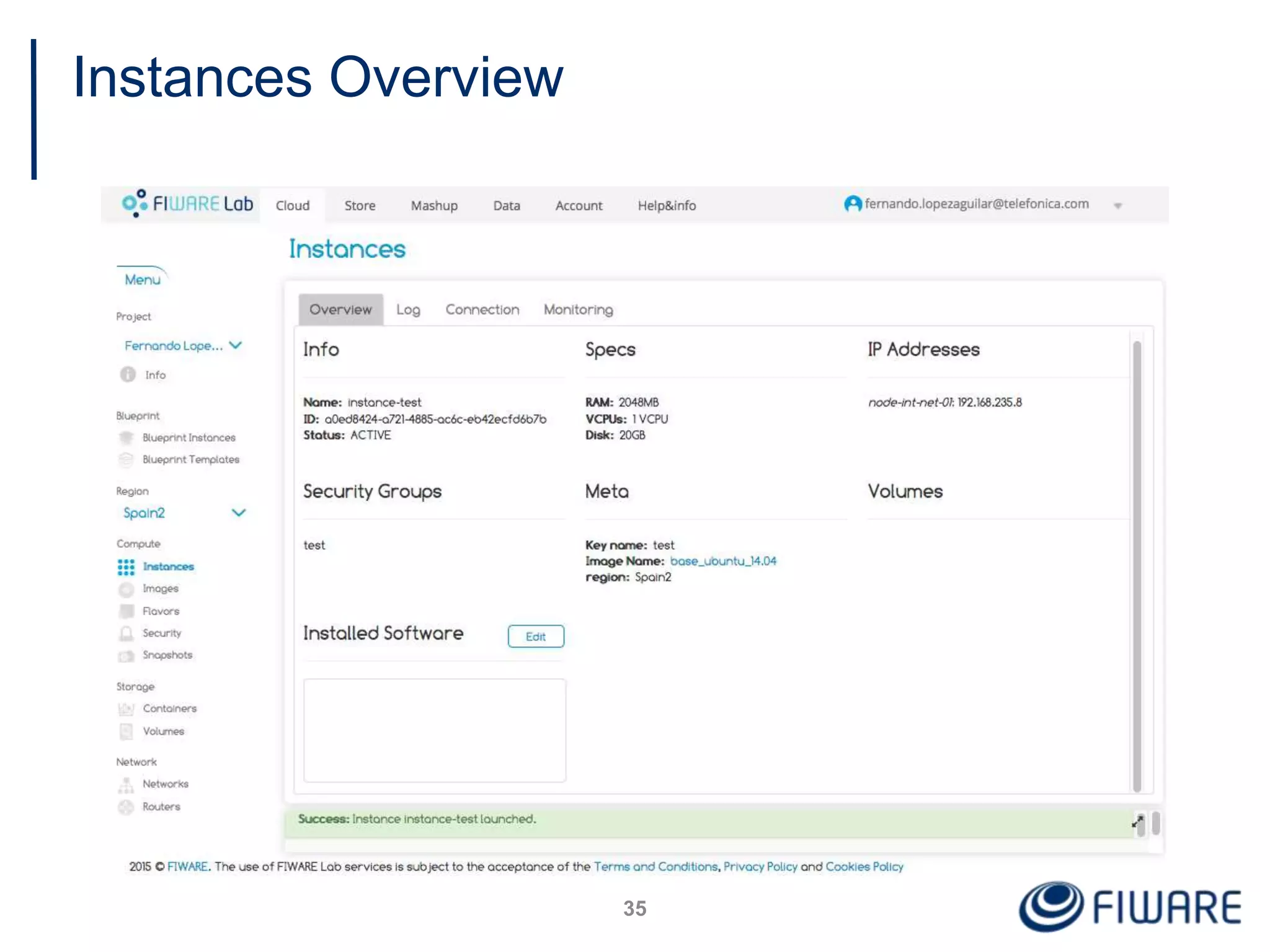 Setting up your virtual infrastructure using FIWARE Lab Cloud | PPT