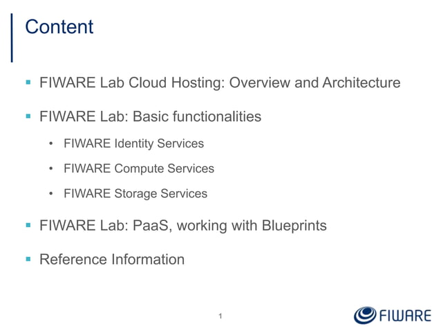 Setting up your virtual infrastructure using FIWARE Lab Cloud | PPT