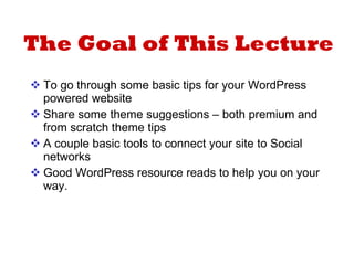 Setting Up your WordPress Site like a Pro | PPT