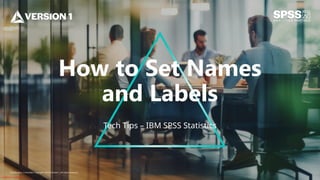 Setting Values and Labels in IBM SPSS Statistics .pptx