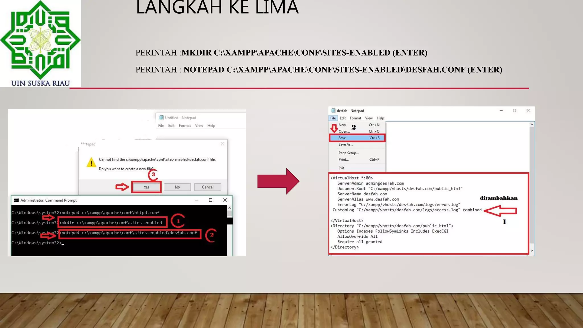 Setting virtual host dengan apache (xampp) | PPT