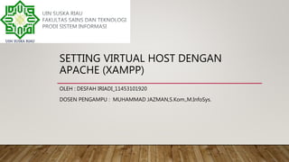 Setting virtual host dengan apache (xampp) | PPT