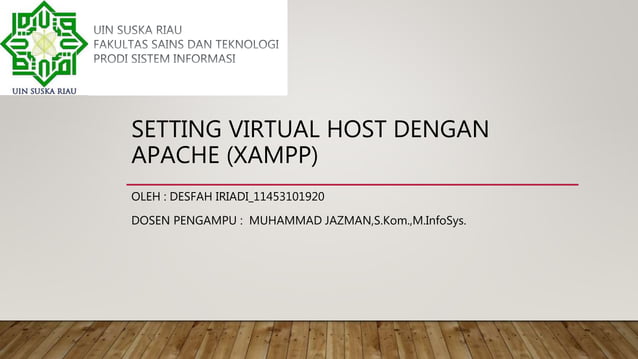 Setting virtual host dengan apache (xampp) | PPT