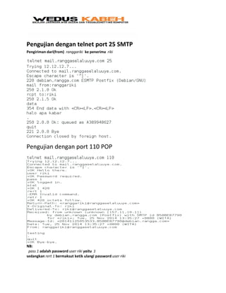 konfigurasi web server, dns server , dhcp server, ftp server , mail server dan webmail server ...